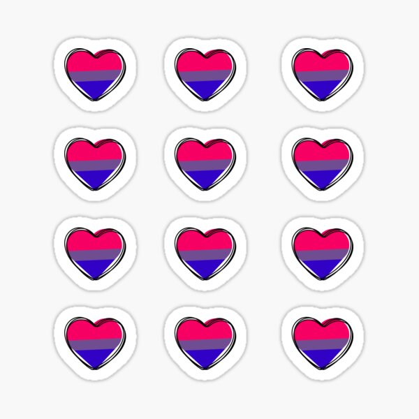 "BISEXUAL FLAG HEART | BI FLAG HEART | CUTE BISEXUAL HEART" Sticker for ...