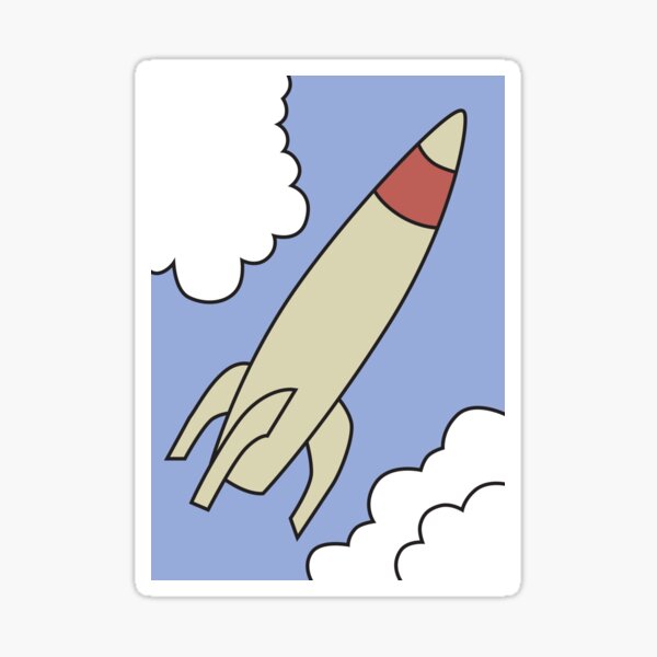 "Rocket Picture from Bart Simpson's Room" Sticker for Sale by ...