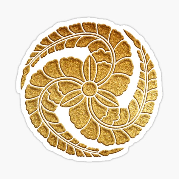 "Gold Kuroda Fuji Tomoe Kamon" Sticker for Sale by Takeda-art | Redbubble