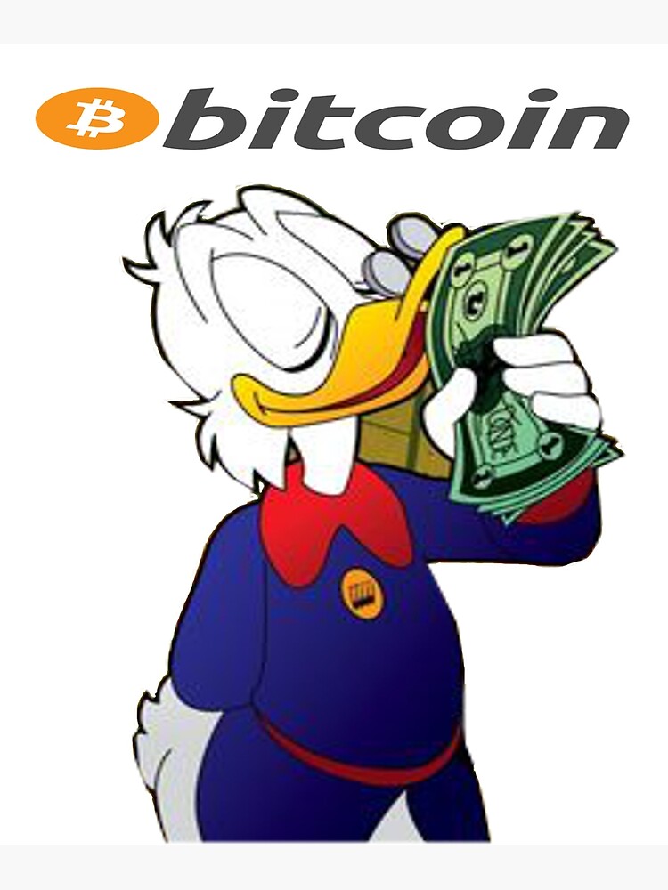 "Bitcoin BTC Crypto Millionär Dagobert Duck" Poster von bannertshirts ...