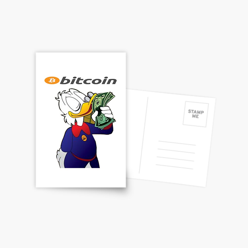 "Bitcoin BTC Crypto Millionär Dagobert Duck" Postkarte von ...
