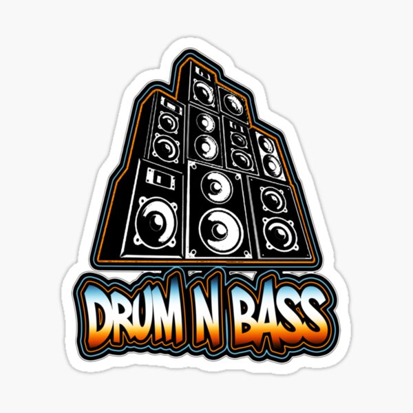 "Dnb-Speaker Stack(colour) " Sticker for Sale by arlinbu | Redbubble