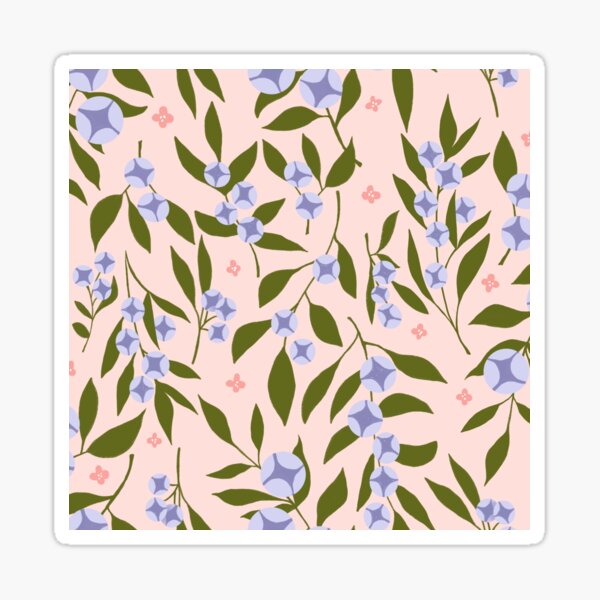 " blueberry vines" Sticker for Sale by Papergrape | Redbubble