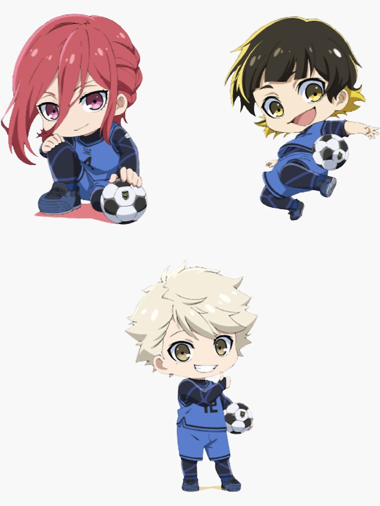 "Nagi Bachira Chigiri CHIBI Blue Lock x3" Sticker for Sale by ...