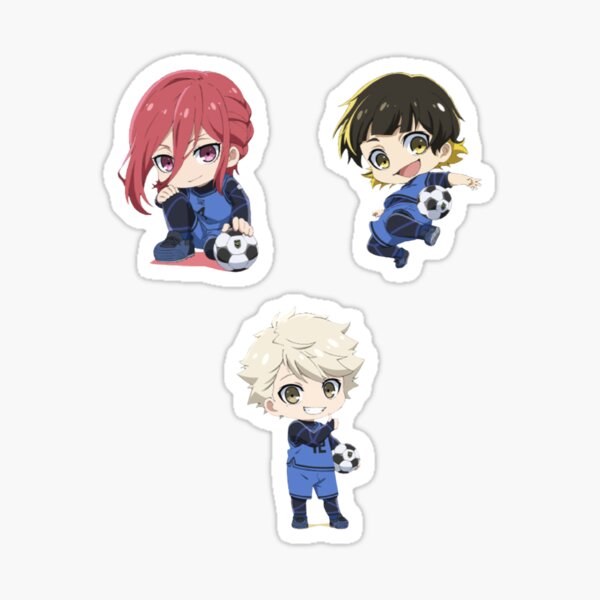 "Nagi Bachira Chigiri CHIBI Blue Lock x3" Sticker for Sale by ...