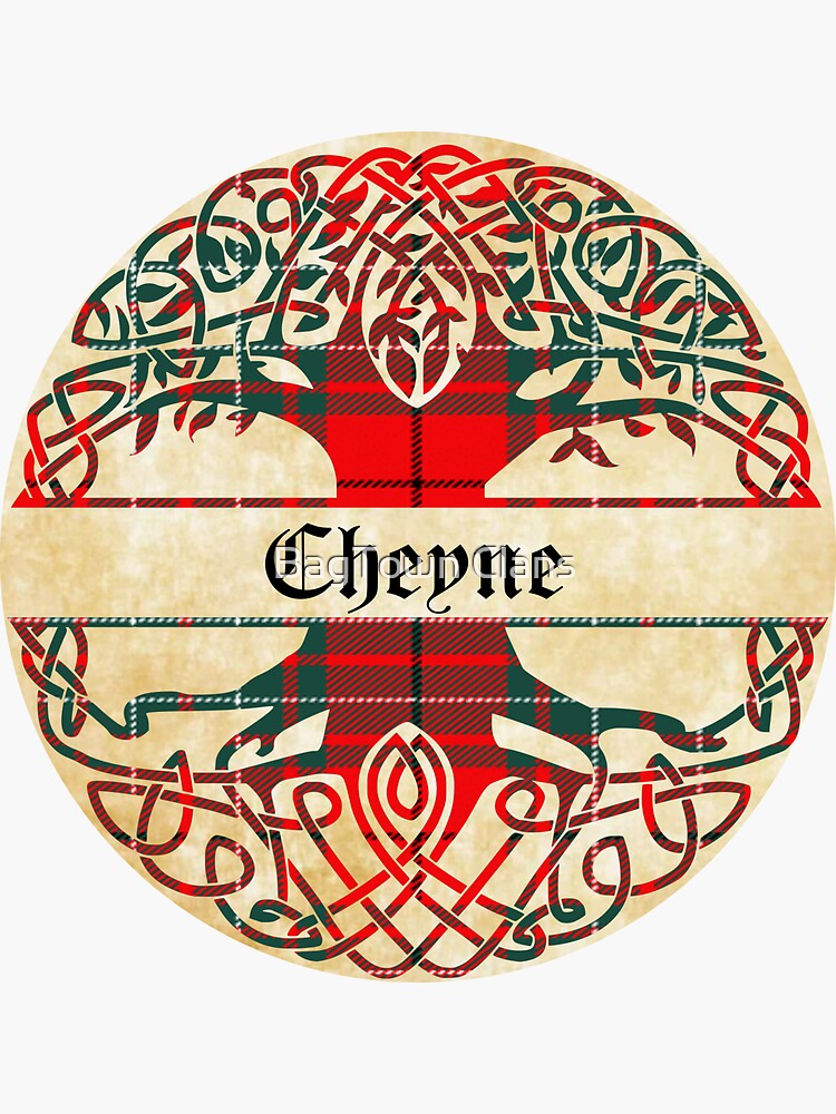 "Cheyne Tree of Life Clan Scottish Surname tartan" Sticker for Sale by ...