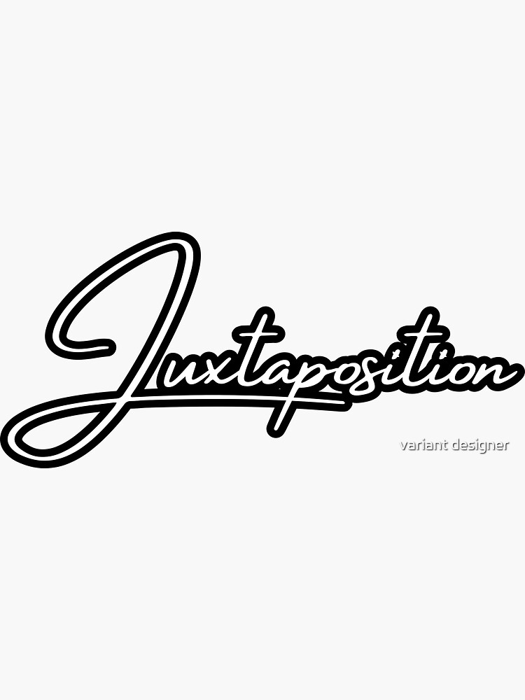 "Juxtaposition" Sticker for Sale by mukuljindal | Redbubble