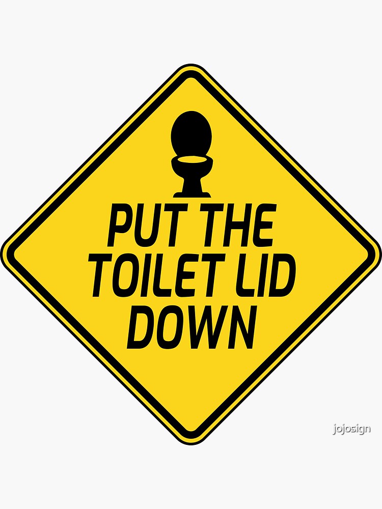 " Please Put The Toilet Lid Down Bathroom Toilet Seat " Sticker for ...