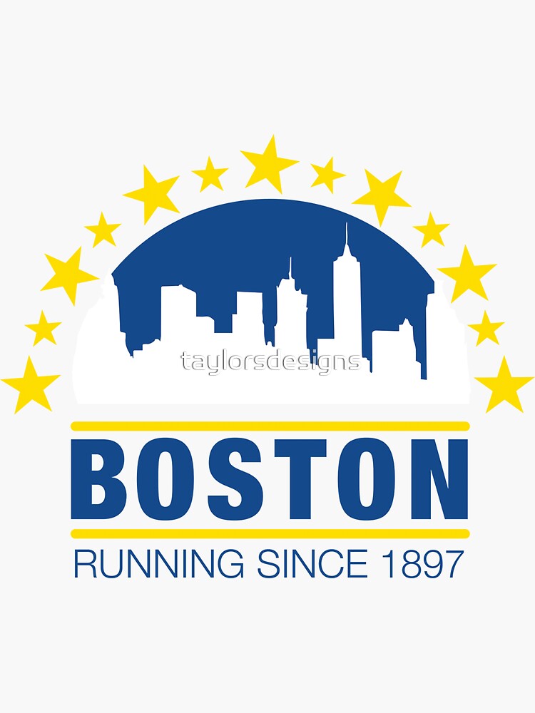 "Boston Marathon" Sticker for Sale by taylorsdesigns | Redbubble