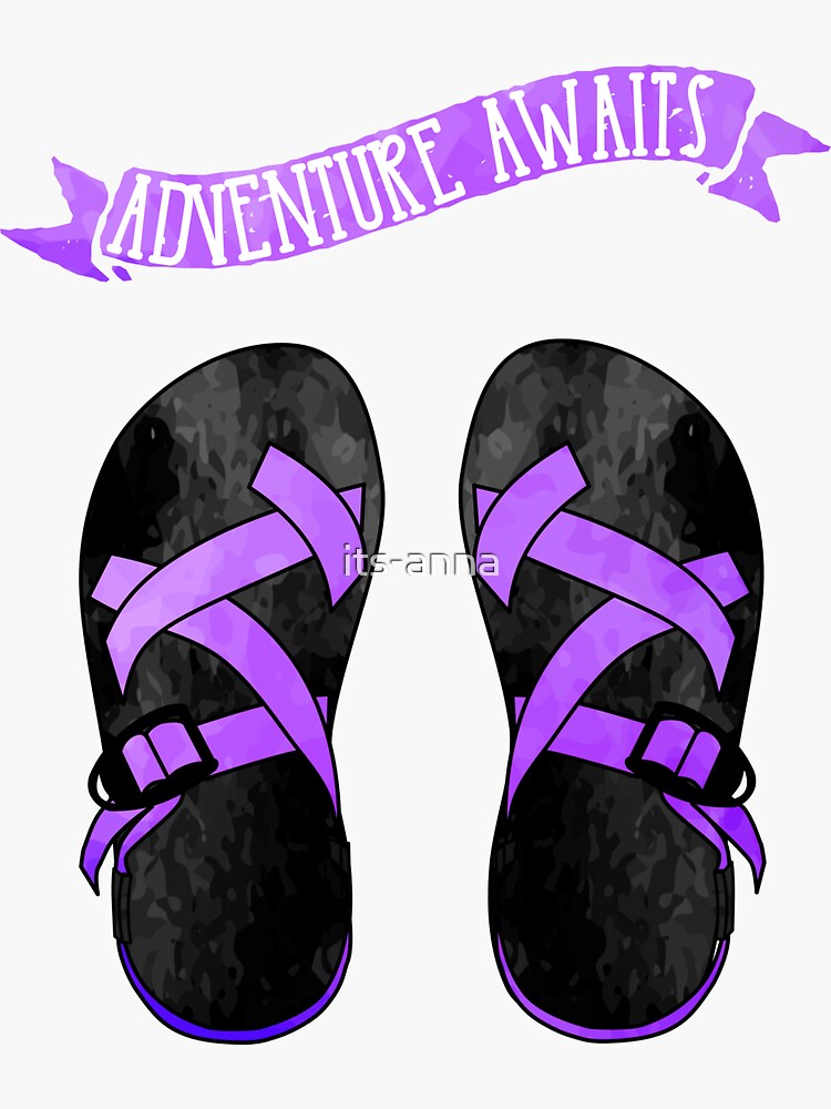 "Purple Chacos" Sticker for Sale by its-anna | Redbubble