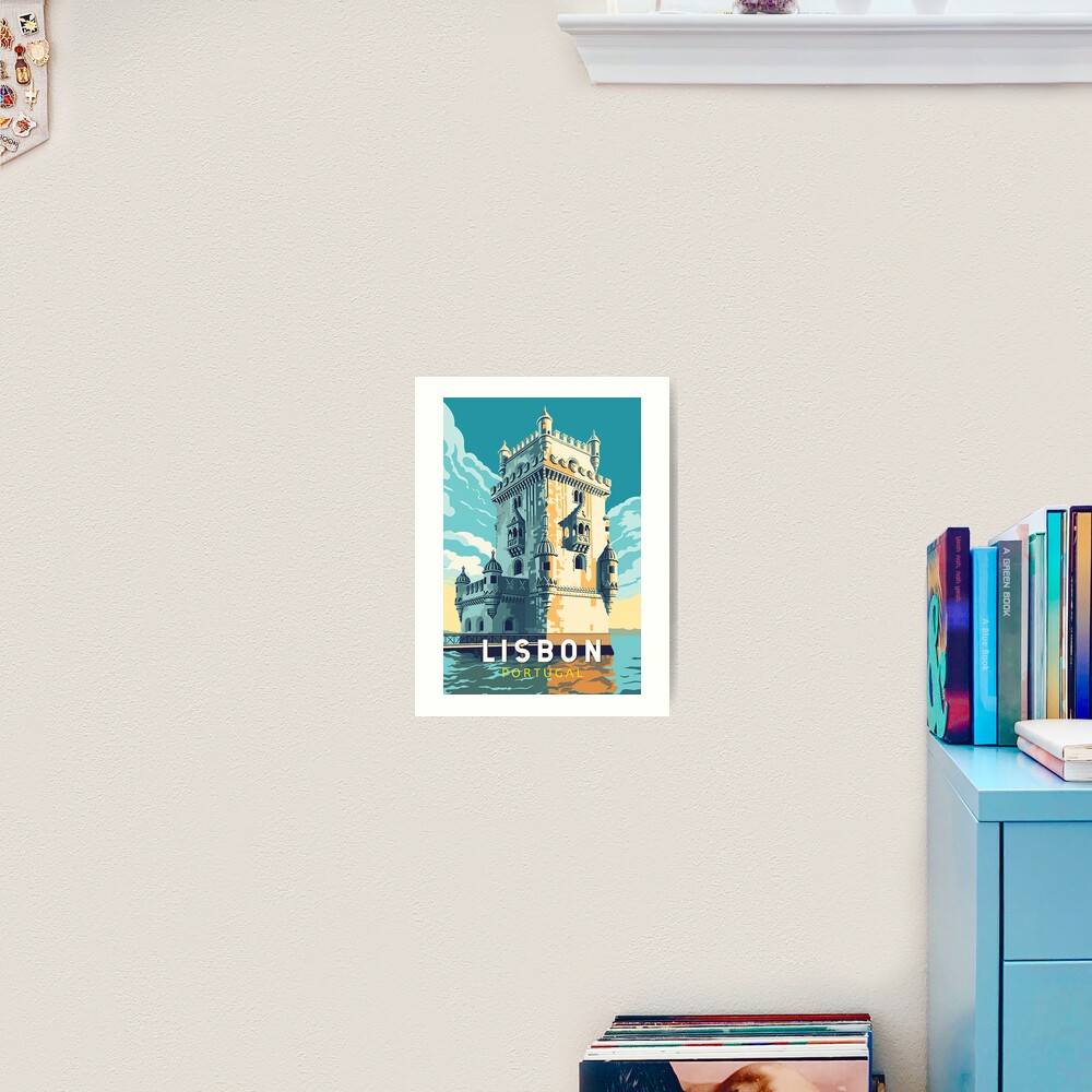 "Lisbon Portugal Belem Tower Travel Art Vintage" Poster for Sale by ...