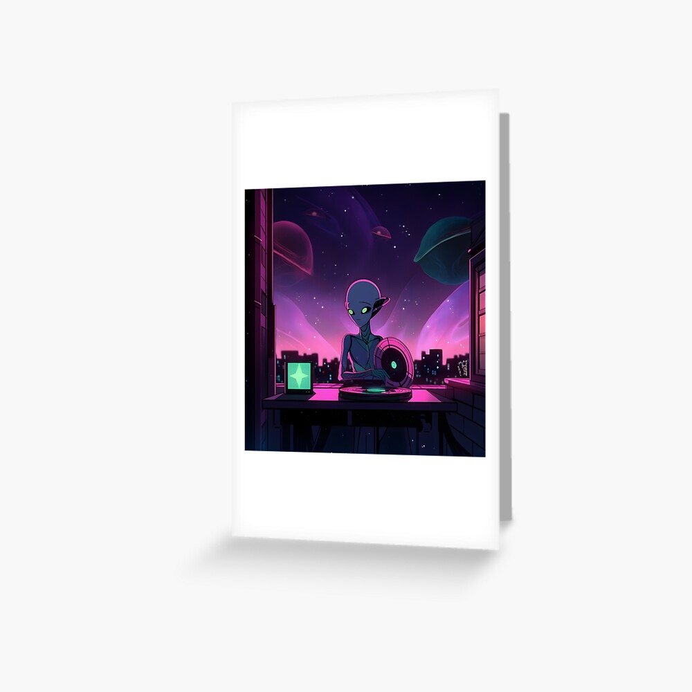 "Alien DJ" Sticker for Sale by balancingturtle | Redbubble