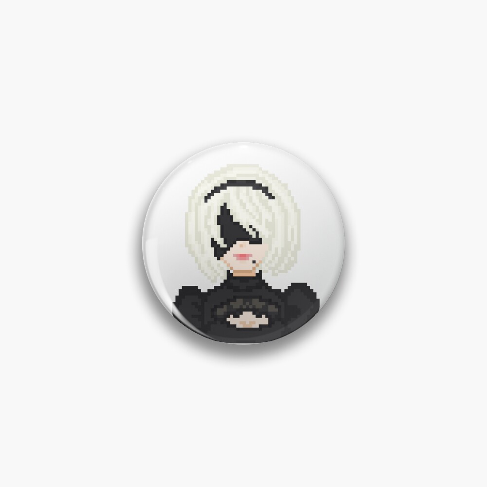 "2B Pixel Art Portrait Nier Automata" Sticker for Sale by Pawsp7 ...