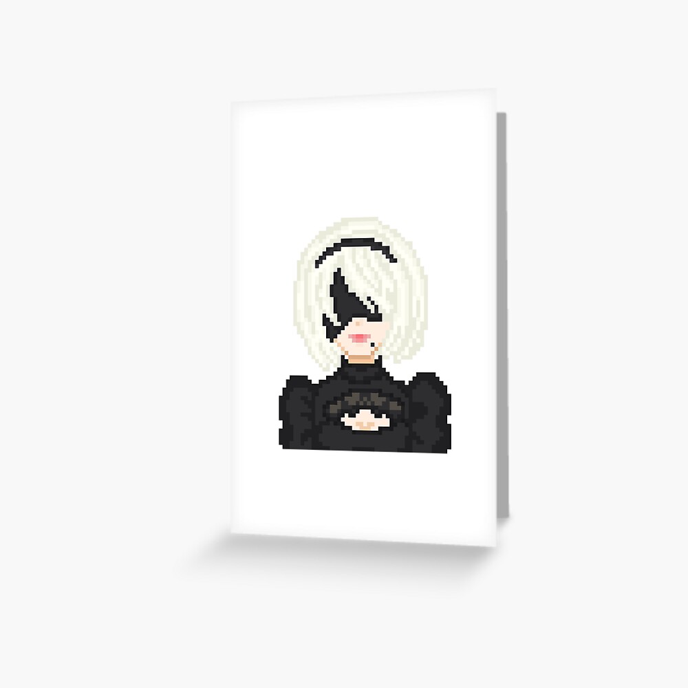 "2B Pixel Art Portrait Nier Automata" Sticker for Sale by Pawsp7 ...