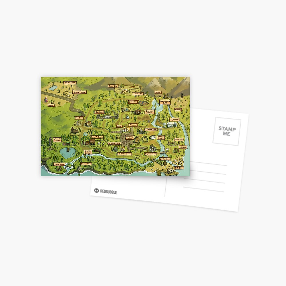 "Stardew Valley Map" Poster for Sale by renthewarrior | Redbubble