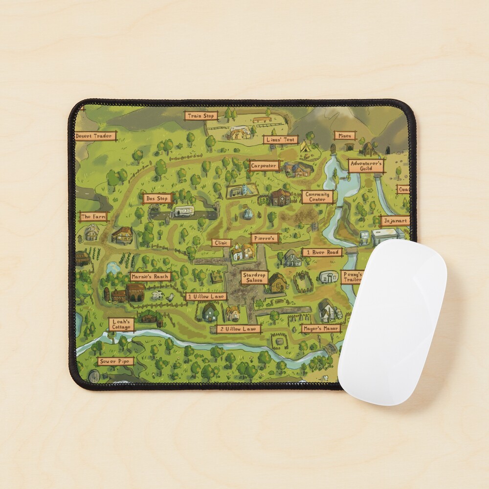 "Stardew Valley Map" Poster for Sale by renthewarrior | Redbubble