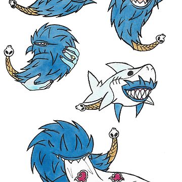 "Chibi Samehada sheet" Sticker for Sale by animecat33 | Redbubble