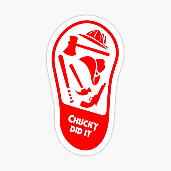 "Child's play Chucky Footprint Good Guy" Sticker by Ibarrart | Redbubble