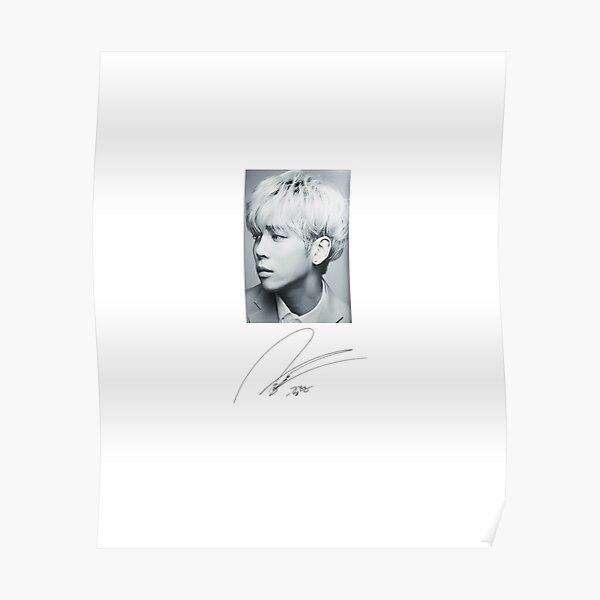 "SHINEE Jonghyun Signature" Poster by kpop-channel | Redbubble