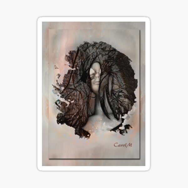 "My Crazy Self 2 - Image and Poem" Sticker for Sale by CarolM | Redbubble