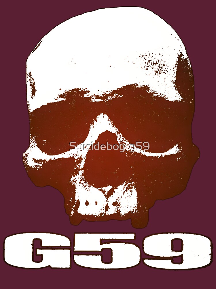 Essential T-Shirt for Sale mit "G*59 / GRAU*59 SCHÄDELROTES LOGO" von ...