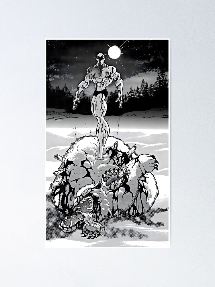 "Jack Hanma Polar Bear" Poster for Sale by StarGorilla | Redbubble