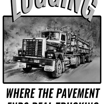 "Logging and trucking" Sticker for Sale by AuburnQuailArt | Redbubble
