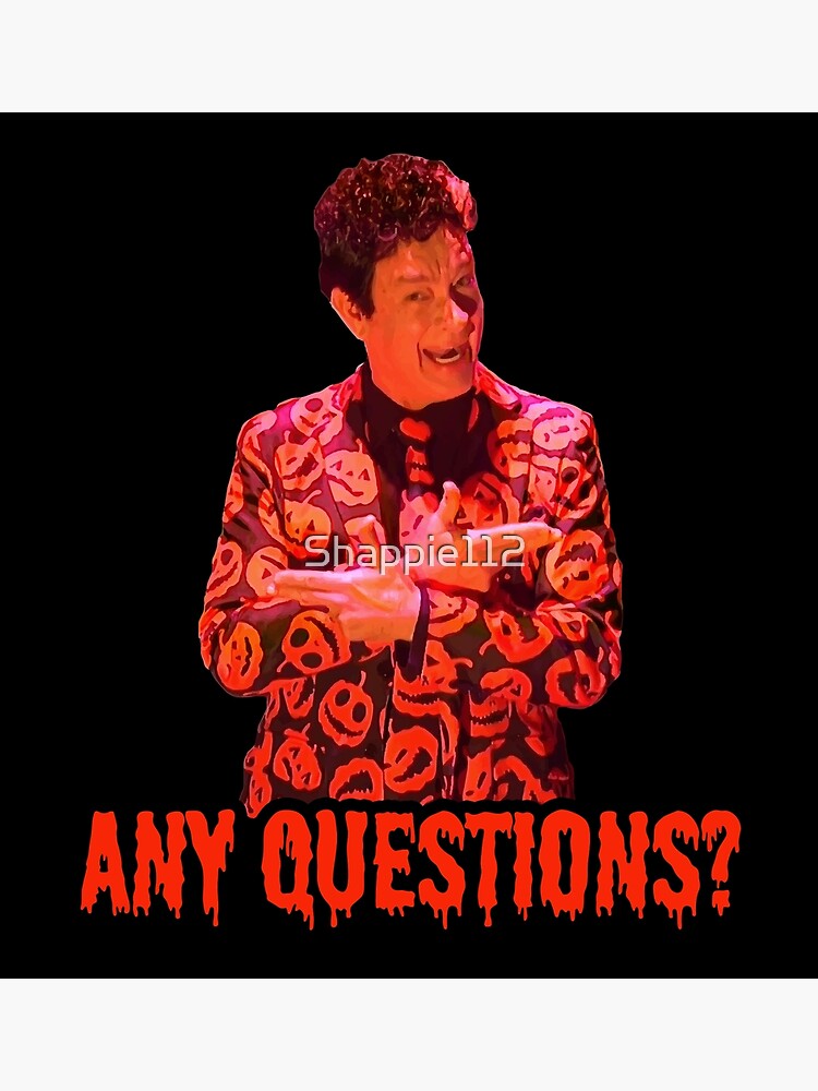"David S. Pumpkins - Any Questions? II - Black BG" Poster for Sale by ...