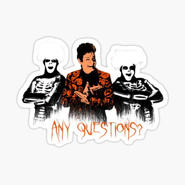 "David S. Pumpkins - Any Questions? VIII - White BG - Sticker" Sticker ...