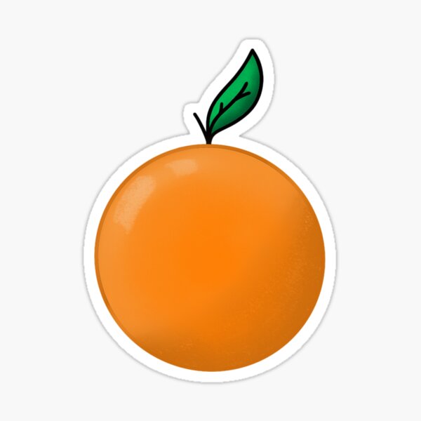 "Orange Fruit Sticker/Pin" Sticker for Sale by spaceuke | Redbubble