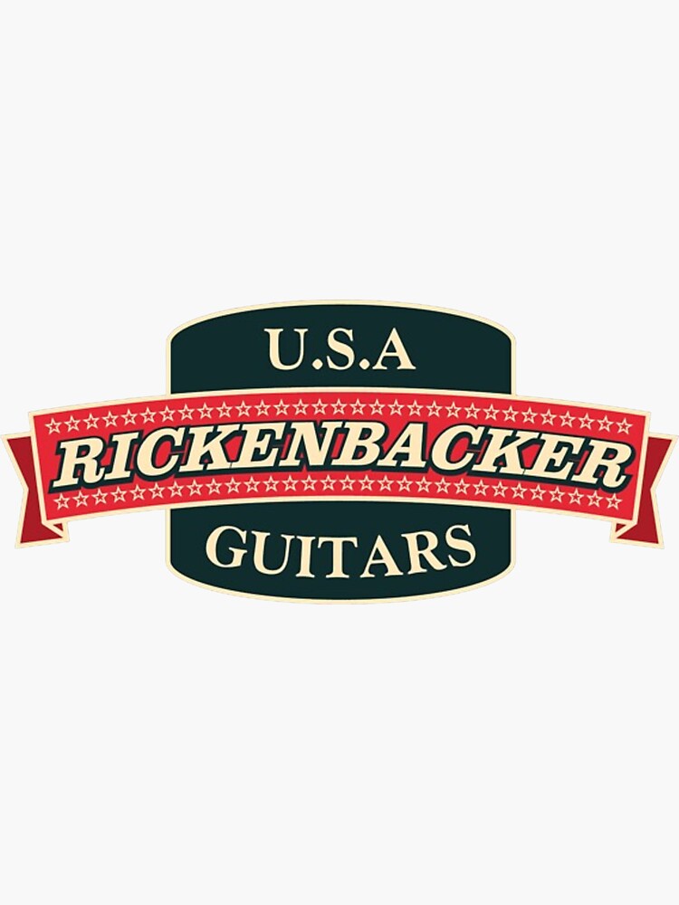 "RICKENBACKER" Sticker for Sale by ChrisMartine | Redbubble