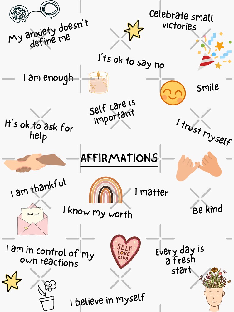 "Affirmation Art | Affirmation Stickers | Self Care Affirmation ...