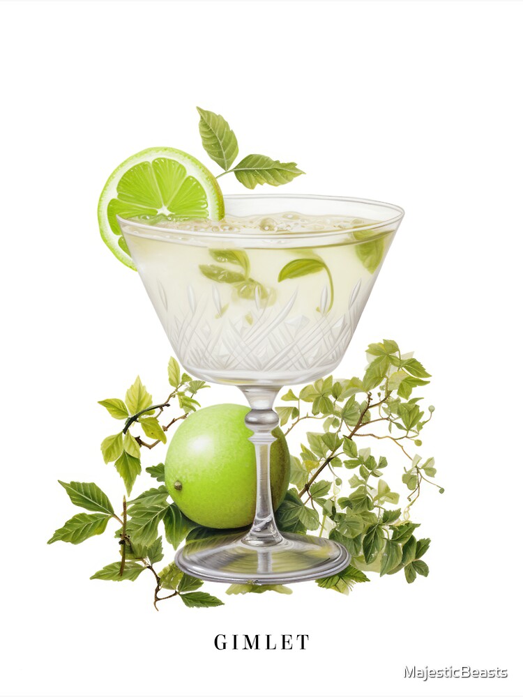 "Gimlet Cocktail" Sticker for Sale by MajesticBeasts | Redbubble