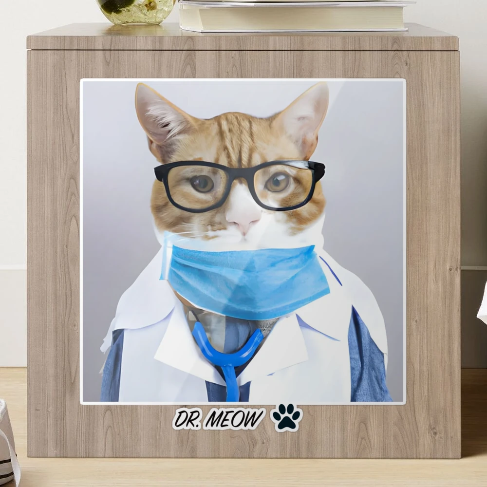 Grumpy Cat Dressed Like A Doctor