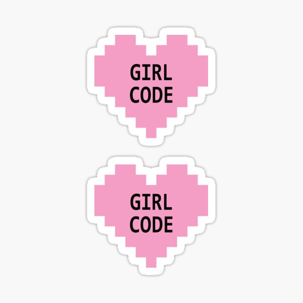 "Girl­ Code­" Sticker by apled | Redbubble