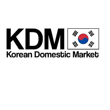 "KDM Korean Domestic Market" Sticker by Oliver Belz | Redbubble