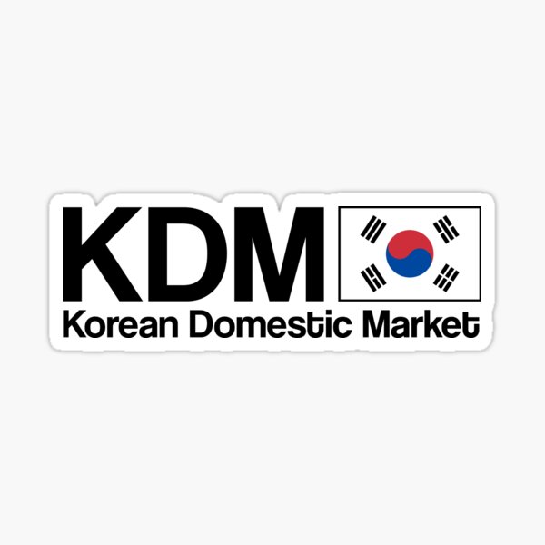 "KDM Korean Domestic Market" Sticker by Oliver Belz | Redbubble