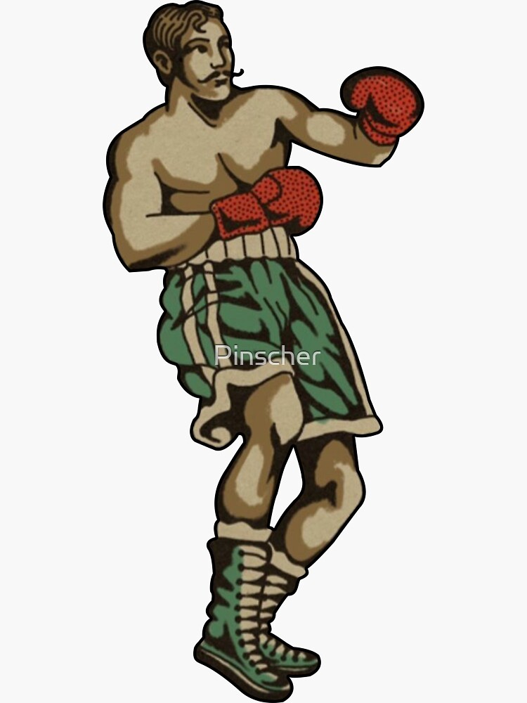 "Traditional boxer tattoo" Sticker for Sale by Pinscher | Redbubble