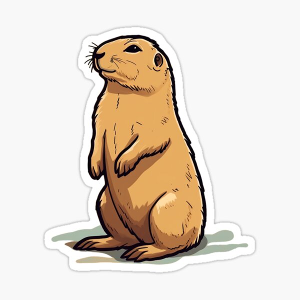"Black Tailed Prairie Dog " Sticker for Sale by arwenlavia | Redbubble