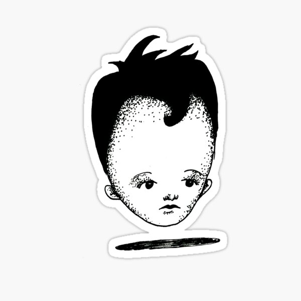 "big floating head boi" Sticker by verysmallbee | Redbubble