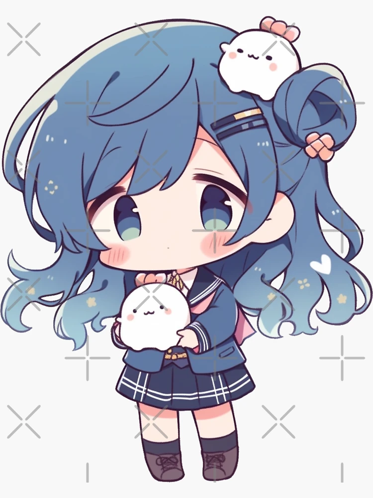 Cheveux Chibi Mignons Jolie Fille Chibi Aux Cheveux Blancs Isolée PNG