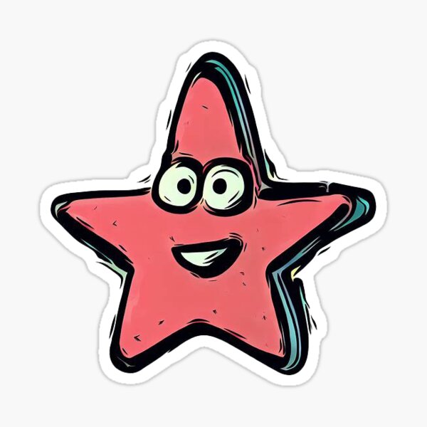 "2D Pat Star" Sticker for Sale by DumplingDestroy | Redbubble