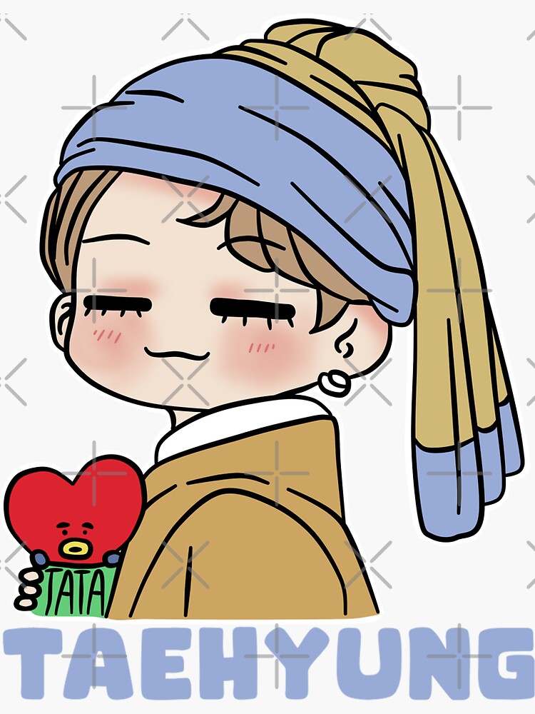 "V_BTS_Kim Taehyung_Tata_Army_" Sticker for Sale by Infinirish | Redbubble