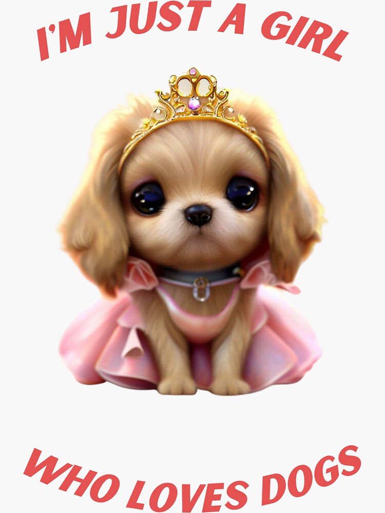 "Princess Pup" Sticker for Sale by CraftyrCreator | Redbubble