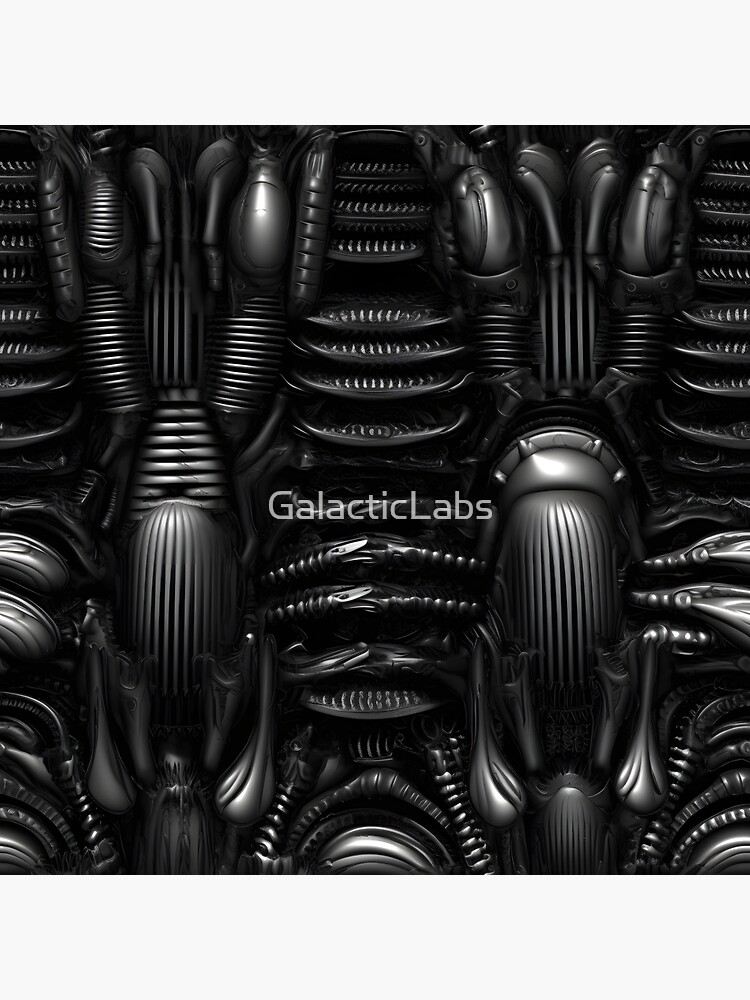 "Obsidian Alien Exoskeleton - Seamless" Sticker for Sale by ...