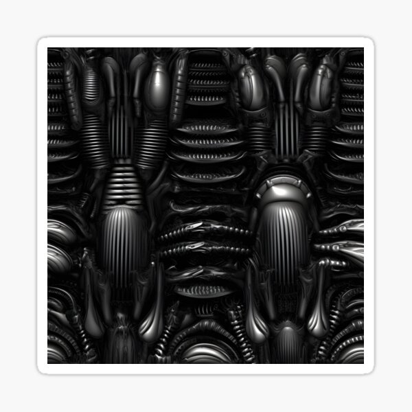"Obsidian Alien Exoskeleton - Seamless" Sticker for Sale by ...