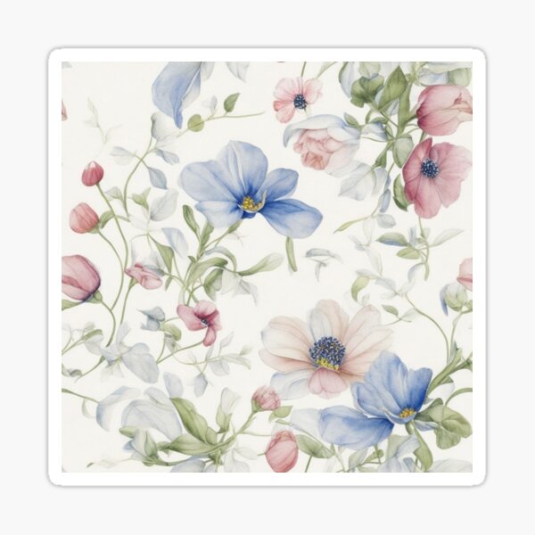 "Aesthetic Pastel flowers" Sticker for Sale by PeacockThrone25 | Redbubble
