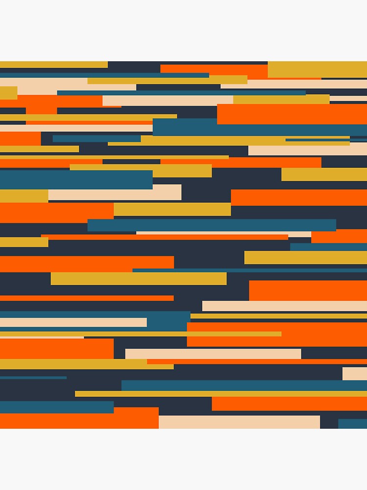 "Wright Geometric Mid Century Modern Abstract Pattern Blue Orange ...
