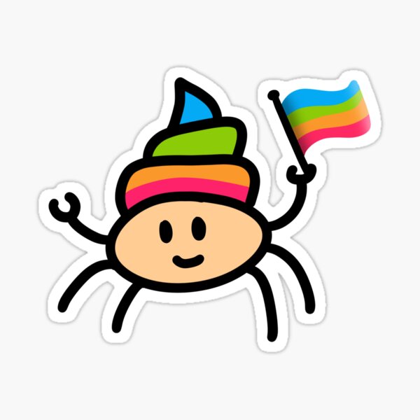 "Panromantic Hermitcrab" Sticker for Sale by MioneMoh | Redbubble