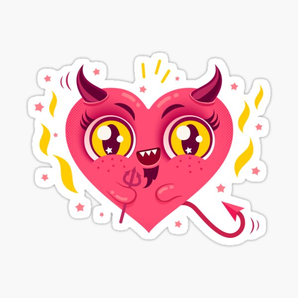 "Devil heart" Sticker by SIR13 | Redbubble
